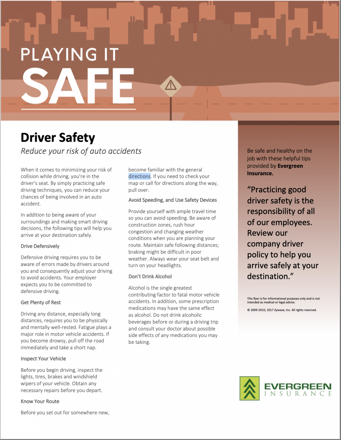 Safer Driving Tips - Evergreen Insurance, LLC.