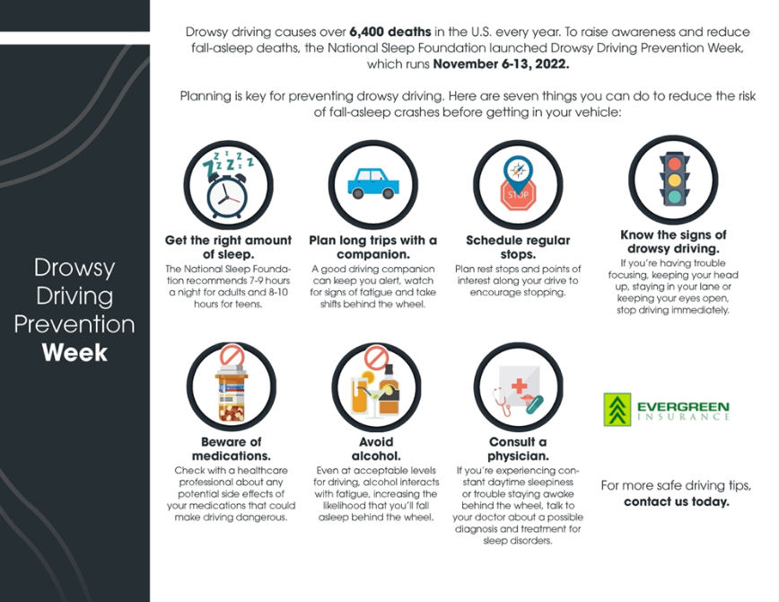 Drowsy Driving Prevention - Evergreen Insurance, LLC.
